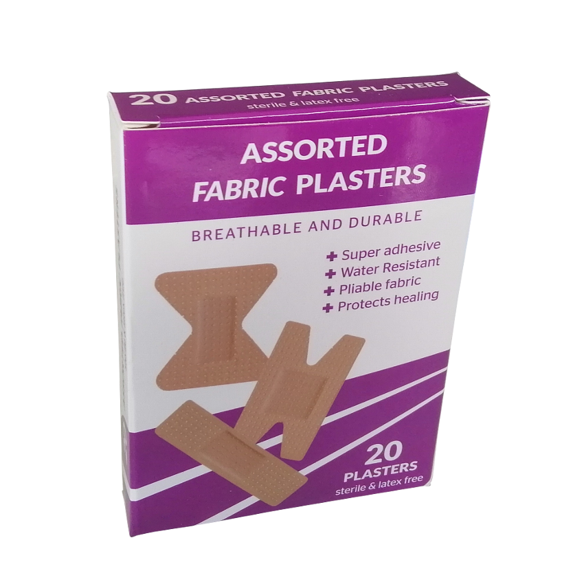 Fabric Plasters 20's Assorted Boxed – Safewell